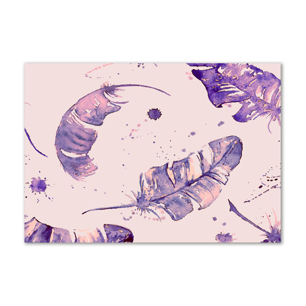 BohoLiving Federn - Kunstdrucke auf Leinwand - Wrapped Canvas | Wayfair.de